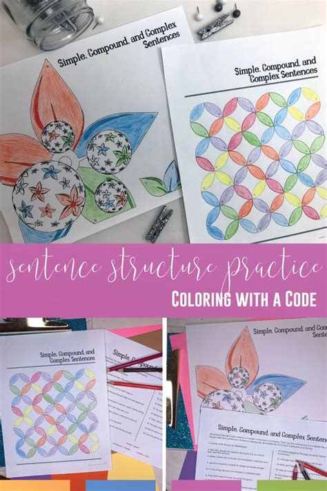 Sentence Structure Simple Compound And Complex Coloring Sheets Middle