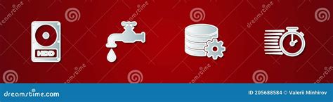 Set Hard Disk Drive Hdd Water Tap Setting Database Server And