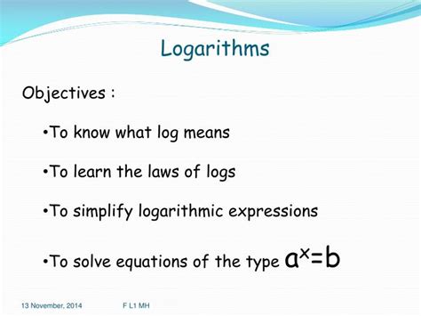 Ppt Logarithms Powerpoint Presentation Free Download Id 6559310