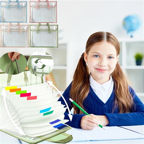 A4 Organ File Organizer Bag 13 Compartments Horizontal And Vertical Blue Plastic 325x26x2cm