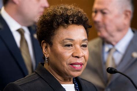Download Barbara Lee Smiling During Press Conference Wallpaper