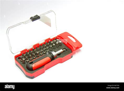 Screwdriver Tool Box Set Of Red Box Stock Photo Alamy