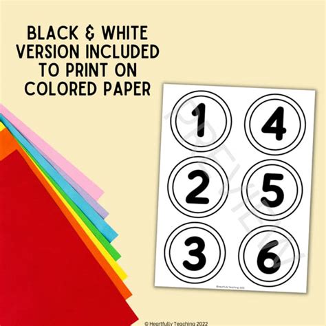 Circle Number Labels 1 50 Editable By Heartfully Teaching Tpt