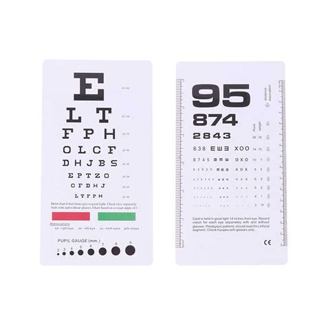 1pc Single Side Double Side Wall Standardized Eye Chart Visual Testing Chart Para Sa Hospital