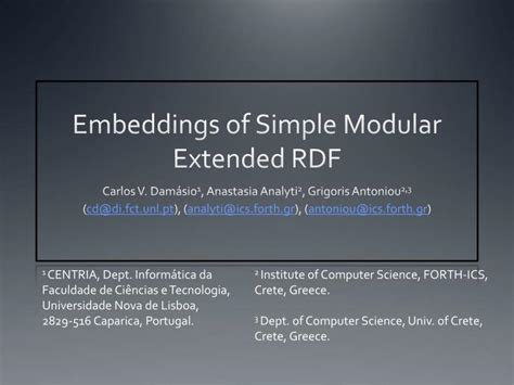 Ppt Embeddings Of Simple Modular Extended Rdf Powerpoint Presentation Id 5138951
