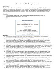 Understanding The Mole Concept In Chemistry Experiment Course Hero