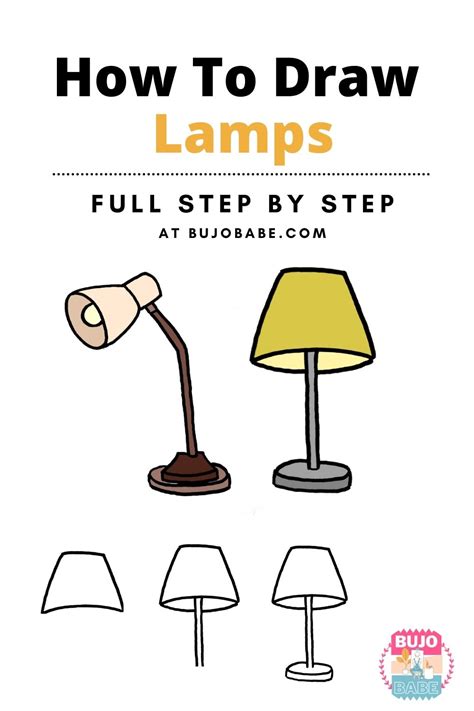 How To Draw A Lamp Easy Ways To Draw Lamps Bujo Babe