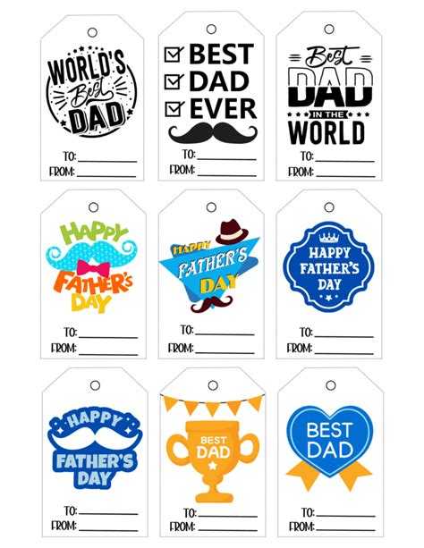 Free Printable Fathers Day T Tags Prudent Penny Pincher