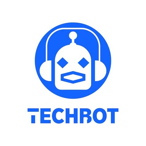Premium Vector Tech Bot Logo Design Simple Concept Premium Vector