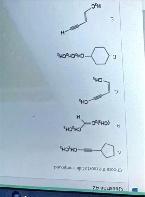 Solved Hsc Chch Ch] Chs Ch Ch € Chch Chch Mosf Acidic Compound
