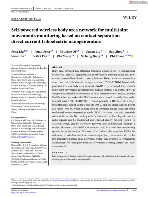 Self Powered Wireless Body Area Network For Multi Joint Movements
