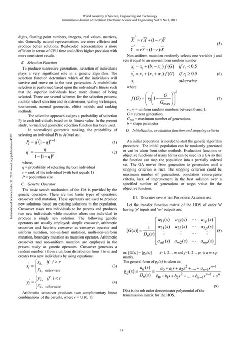 Mimo System Order Reduction Using Real Coded Genetic Algorithm Pdf