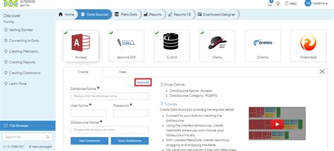 Connecting To Ms Access In Helical Insight Helical Insight