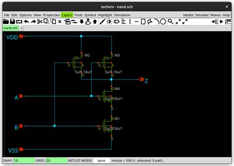 Design Of A NAND Gate Using The ICPS PDK Leos Blog