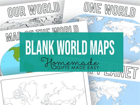 Free Printable Blank World Map