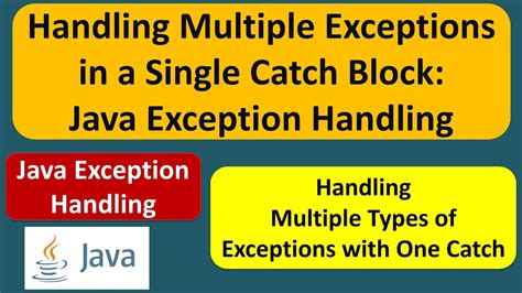 Handling Multiple Exceptions in a Single Catch Block: Java Exception Handling - YouTube