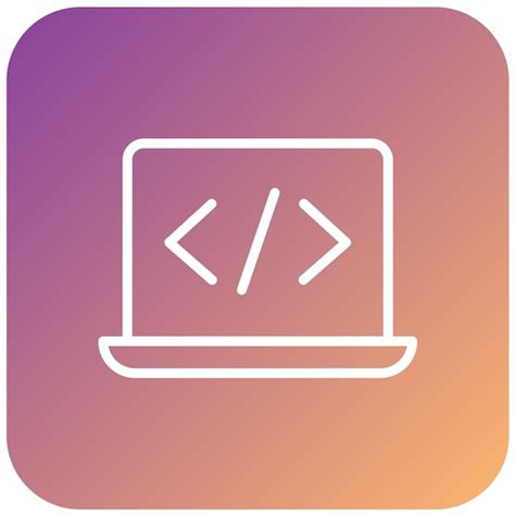 Premium Vector Vector Design Laptop Coding Icon Style