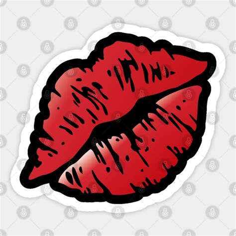 Kiss Mark Lip Print Lipstick Mark Kiss Sticker TeePublic Clip Art Library