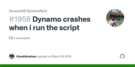 Dynamo Crashes When I Run The Script · Issue 1958 · Dynamodsdynamorevit · Github