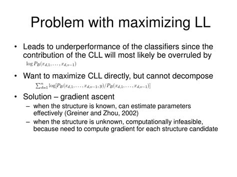 Ppt Learning Bayesian Network Classifiers By Maximizing Conditional