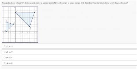 Solved Triangle Abc Is Formed By A Reflection Over X 1