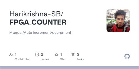 GitHub Harikrishna SB FPGA COUNTER Manual Auto Increment Decrement