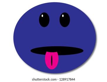 Green Smiley Face Tongue Sticking Out Stock Illustration 128917841