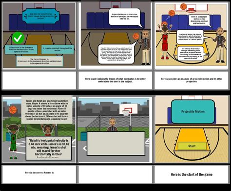 Projectile Motion Storyboard By 619e8ad4