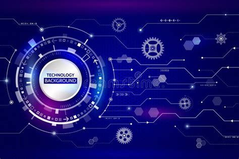 Abstract Circular Technology Concept Hi Tech Communication Stock Vector Illustration Of Glow