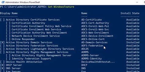 How To Quickly List Installed Roles And Features Using Powershell