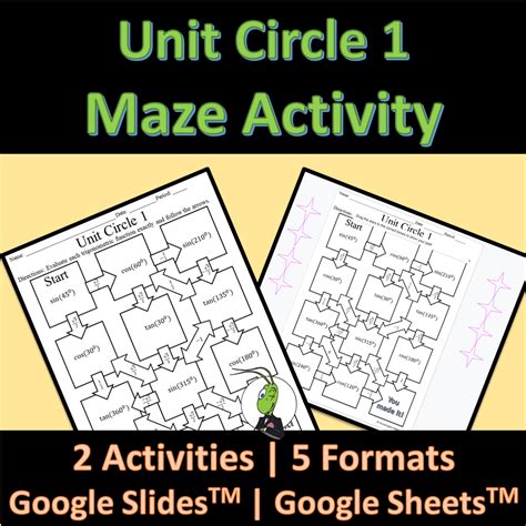 Unit Circle Maze Activity Classful