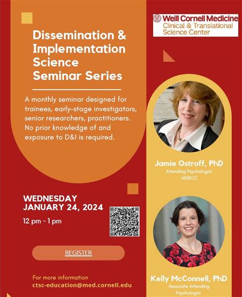New Ctsc Seminar Series “dissemination And Implementation Science Seminar Series” With Dr Jamie