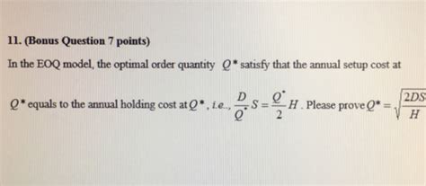 solved in the eoq model the optimal order quantity q