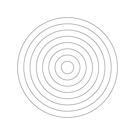 Polar Grid Of 7 Concentric Circles Wheel Of Life Habits Tracker