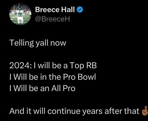 Breece Hall On X R Nyjets