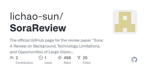 GitHub Lichao Sun SoraReview The Official GitHub Page For The Review