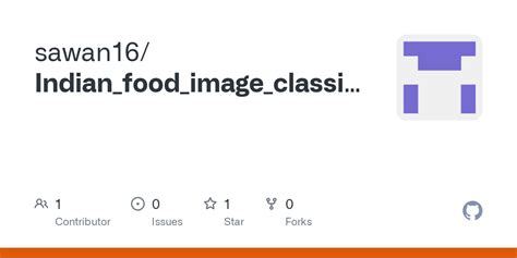 GitHub Sawan Indian Food Image Classification