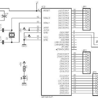 The Minimum Circuit For The ATMega16 Microcontroller System Download Scientific Diagram