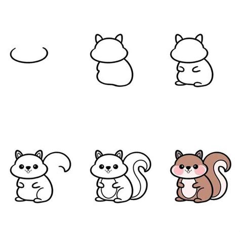 怎么画松鼠简笔画简单（推荐18张） 简笔画图片大全
