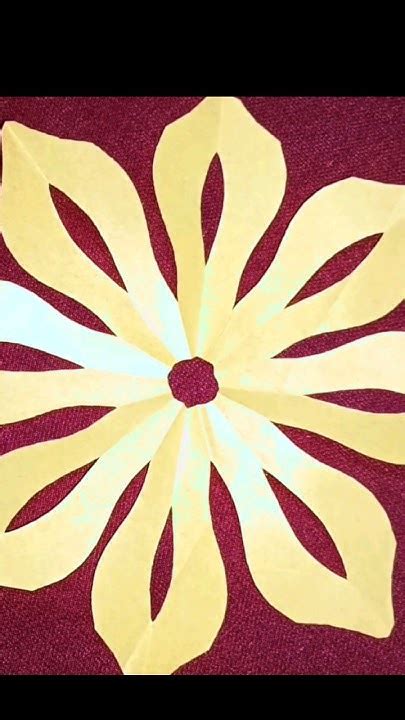 How To Cut A Simple Flower For Vesak Lanterns වෙසක් කූඩුවට සරල මලක් කපමු Activity 🌕🪷👍 Shorts