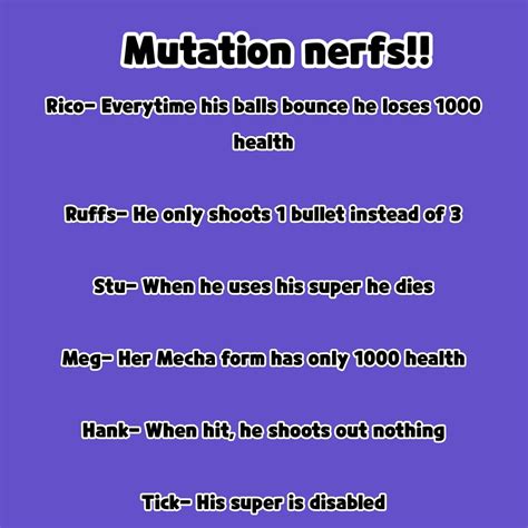 Mutations Are Balanced Nerf Poco Rbrawlstars