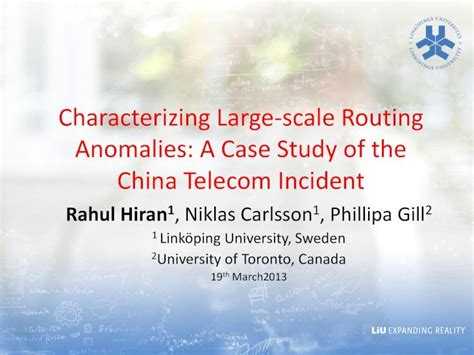 PDF Characterizing Large Scale Routing Anomalies A Case Study Pam2013 Comp Polyu Edu Hk Ma
