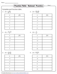 Function Table Answer Key Form Fill Out And Sign Printable PDF