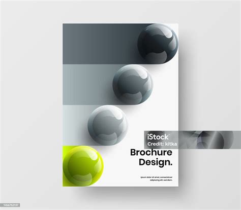 원래 프리젠 테이션 벡터 디자인 서식 파일입니다 깨끗한 3d 공 카탈로그 표지 레이아웃 A4 용지에 대한 스톡 벡터 아트 및 기타 이미지 A4 용지 개념 고급