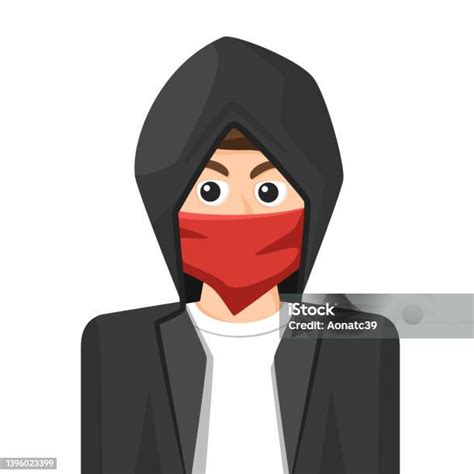 간단한 플랫 벡터의 해커 개인 프로필 아이콘 또는 기호입니다 사람들 개념 벡터 일러스트레이션 개념에 대한 스톡 벡터 아트 및 기타 이미지 Istock