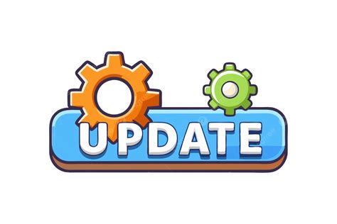 Illustration Of An Update Button With Gears And Vibrant Colors Representing Software Updates