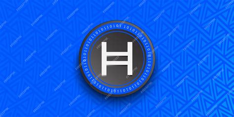 Hedera Hbar 암호화 동전 토큰 벡터 일러스트 레이 션 가상 통화 기호 배너 및 배경 프리미엄 벡터