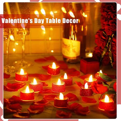 불꽃 없는 하트 모양 Led 촛불 배터리 작동 로맨틱 야간 조명 웨딩 파티 생일 발렌타인 데이 6 개 1224 개 Aliexpress