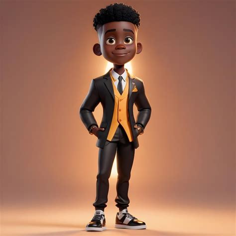 Premium Photo A 3d Black Boy