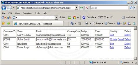 Aspnet Datagrid Control Itemcommand